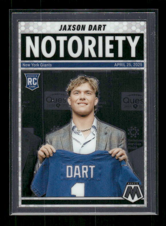 Jaxson Dart - 2025 Mosaic Football - Notoriety - Rookie – Famore