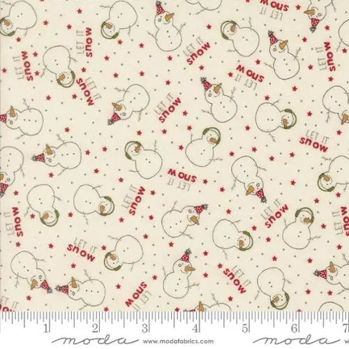 Natural Vanilla Emmitt And Ivy Snowman 44"/45" Fabric Per Yard – Famore