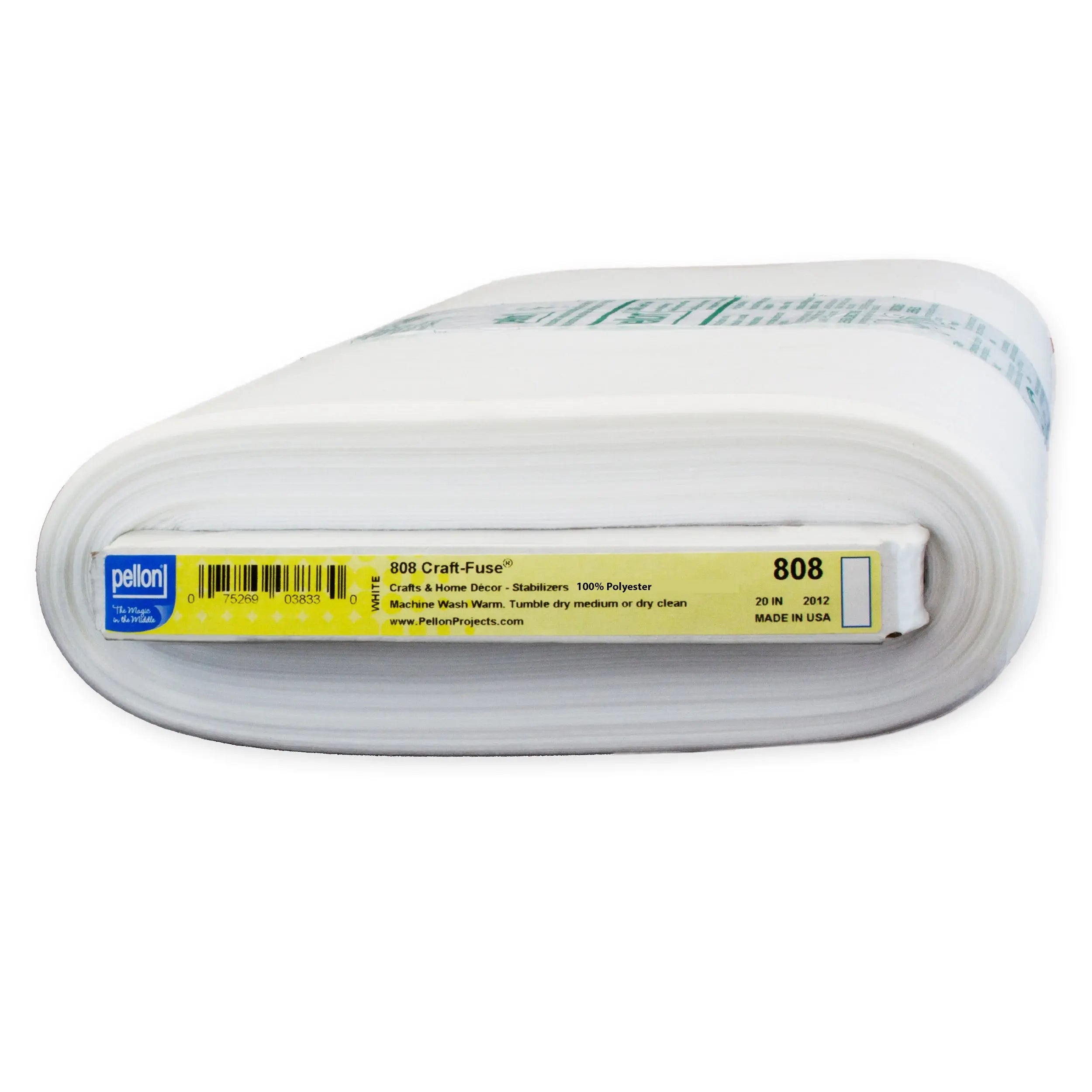 Pellon® 808 Craft-Fuse® Stabilizer 20" x 10 yards Bolt. Color: White ...