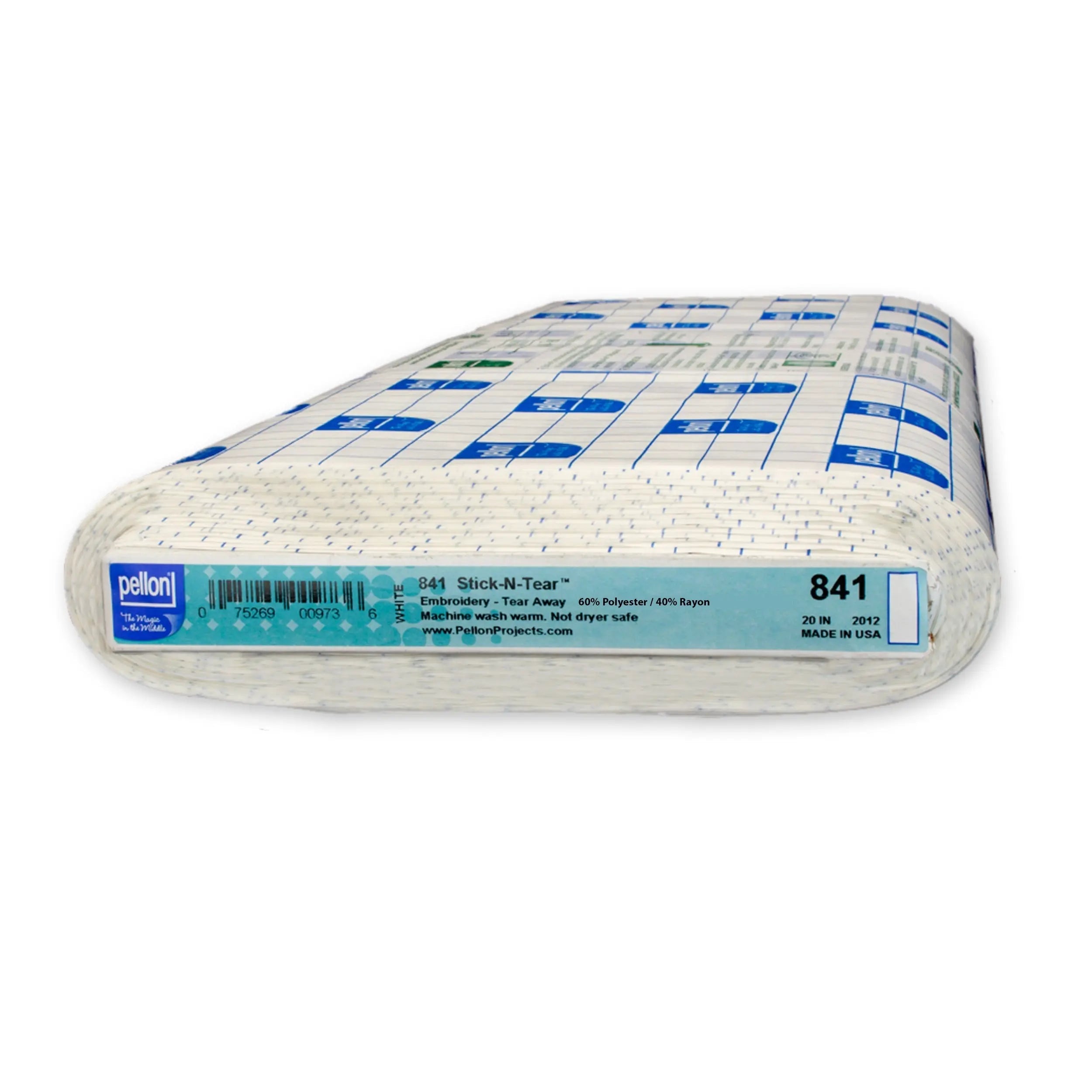 Pellon® 841 Stick-N-Tear™ Stabilizer 20" x 10 yards Bolt. Color: White ...